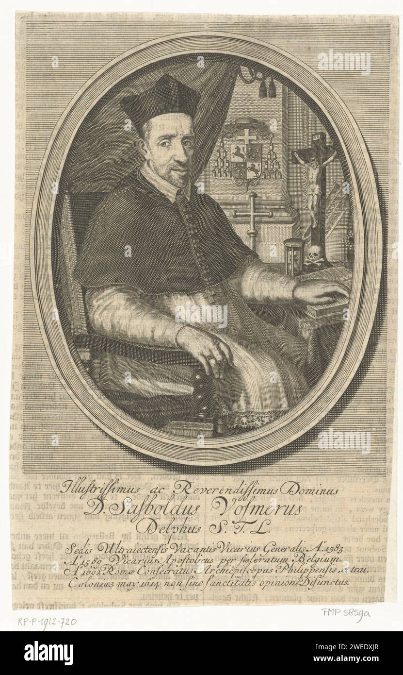 Portrait of Apostolic Vicar Sasbout Vosmaer, François Van Bleyswijck ...