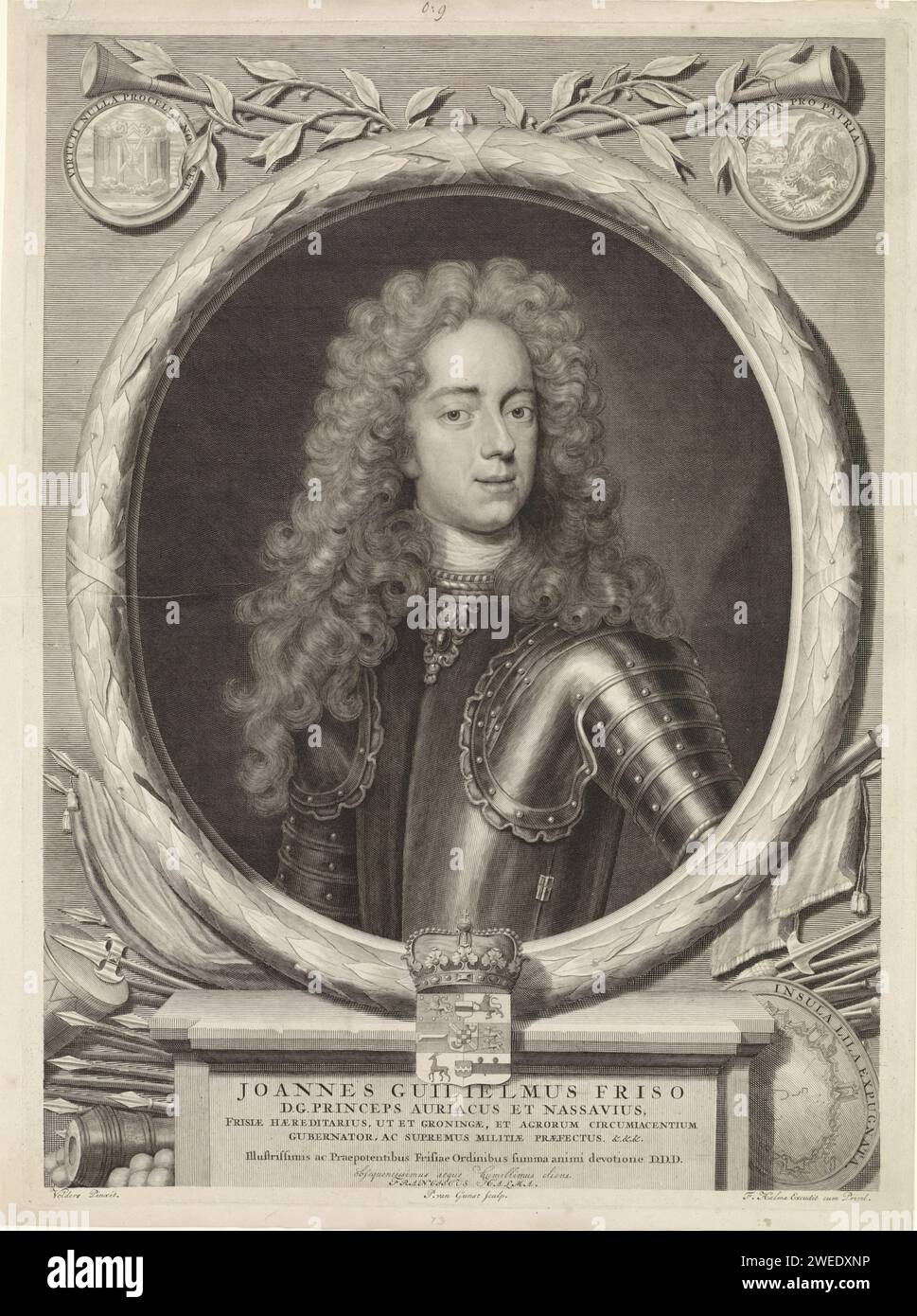 Portrait of Prince Eugenius of Savoye, Pieter van Gunst, After Volders ...