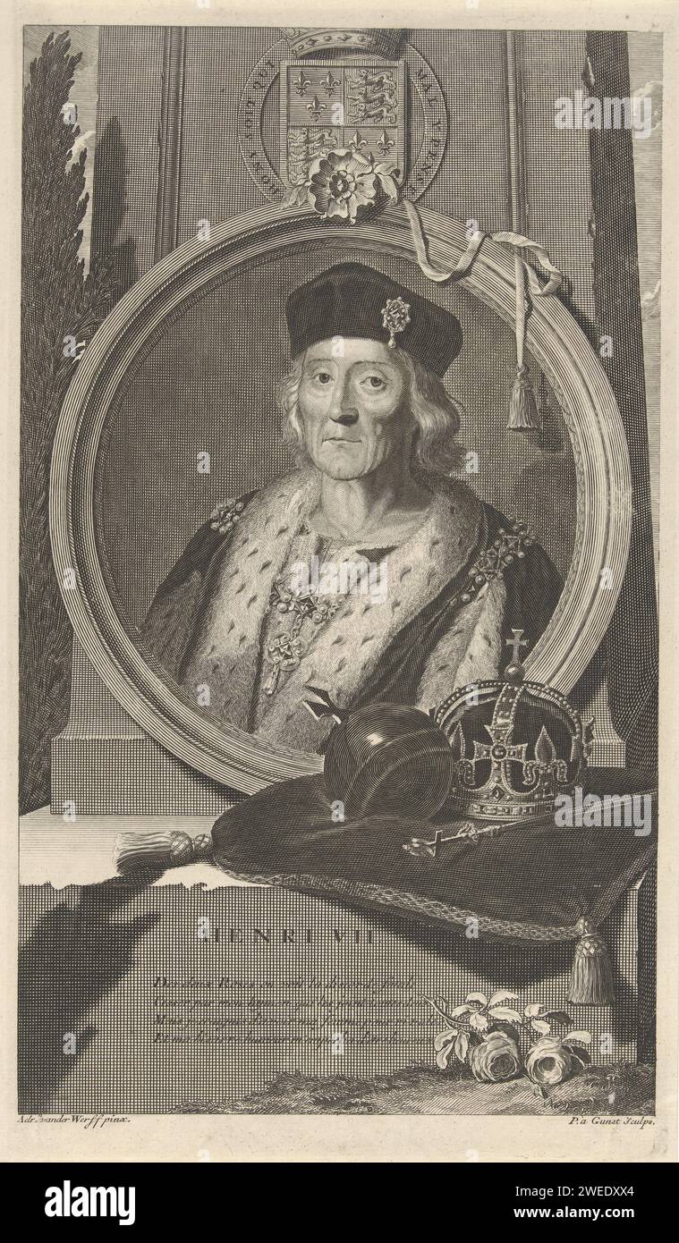 Portrait of King Henry VII of England, Pieter van Gunst, After Adriaen ...