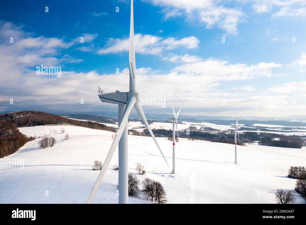 Winter landscape wind turbines hi-res stock photography and images - Alamy
