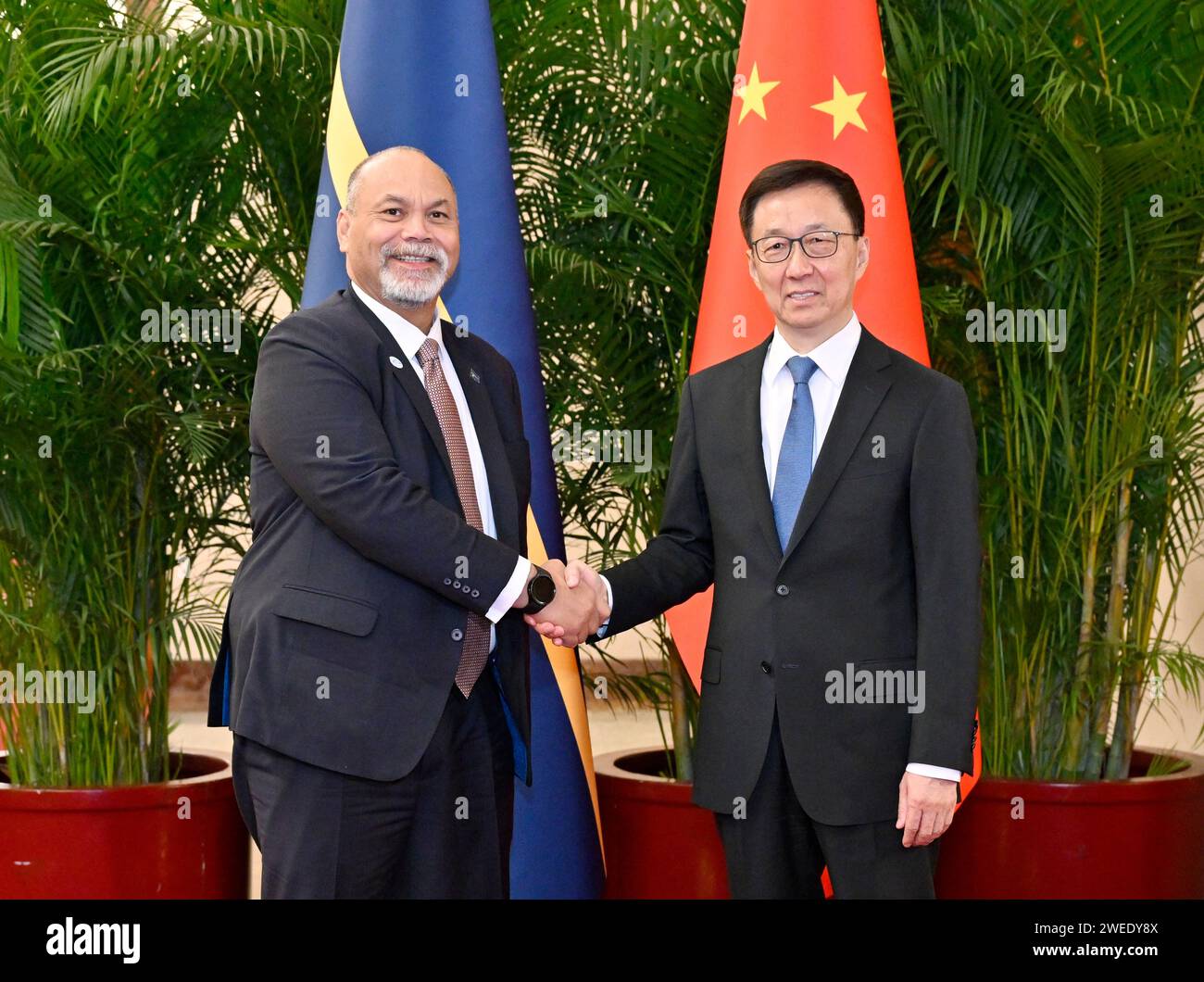 Beijing, China. 25th Jan, 2024. Chinese Vice President Han Zheng meets ...
