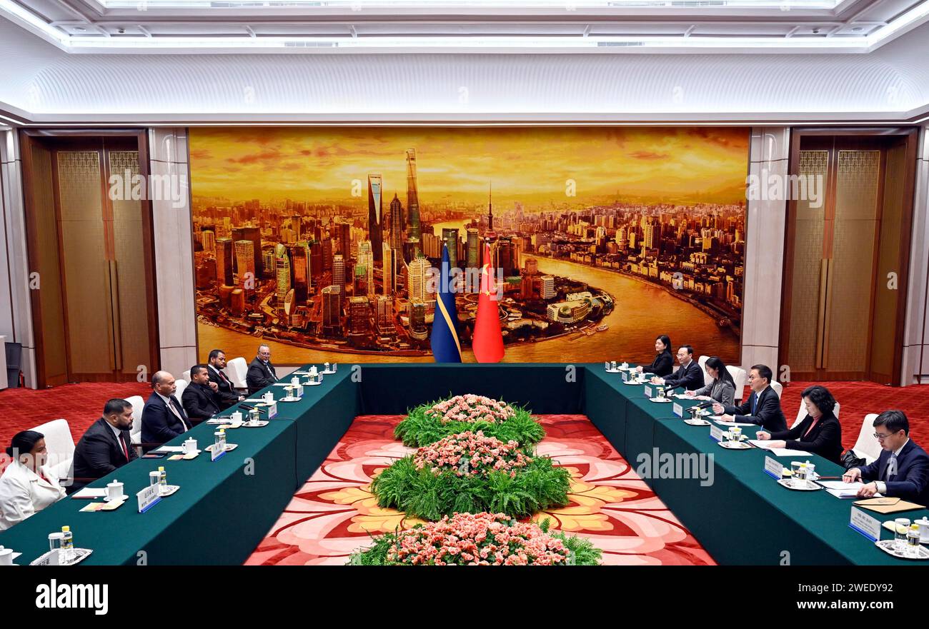 Beijing, China. 25th Jan, 2024. Chinese Vice President Han Zheng meets ...