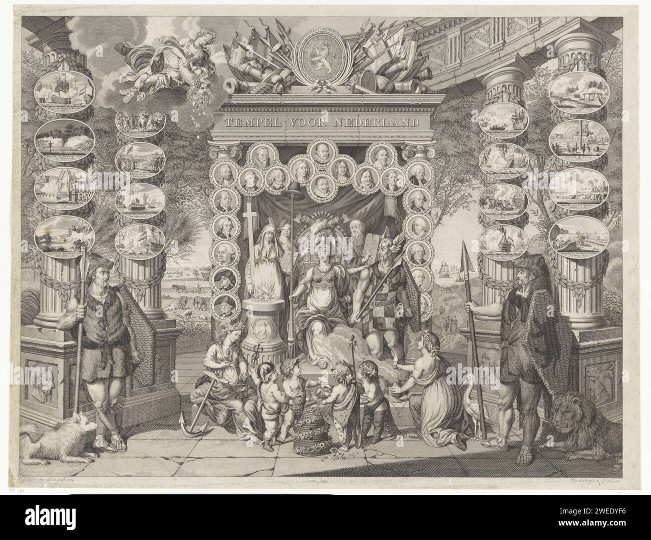 Allegorical representation of freedom and religion according to the ...