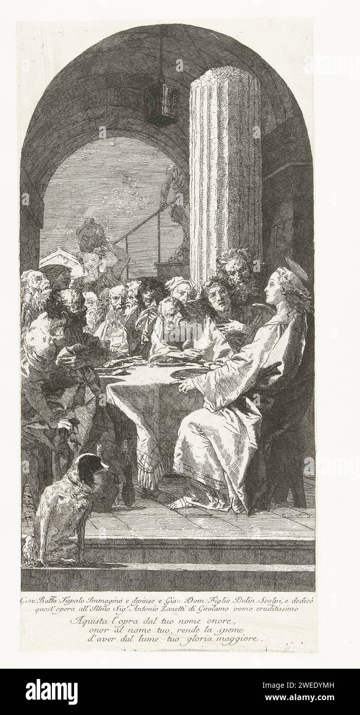 Laattelte Avondmaal, Giovanni Domenico Tiepolo, After Giovanni Battista ...
