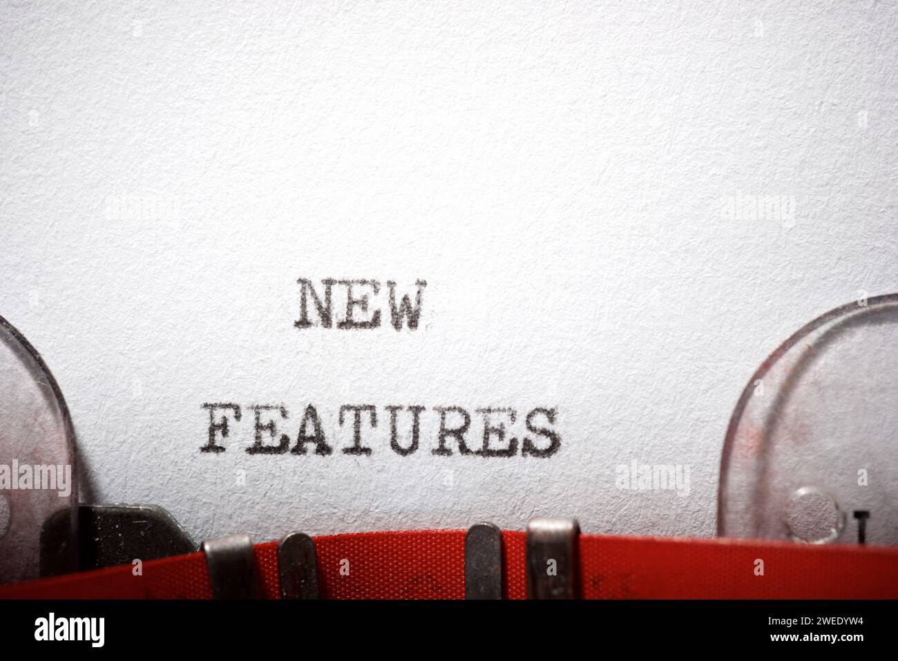 New features text hi-res stock photography and images - Alamy