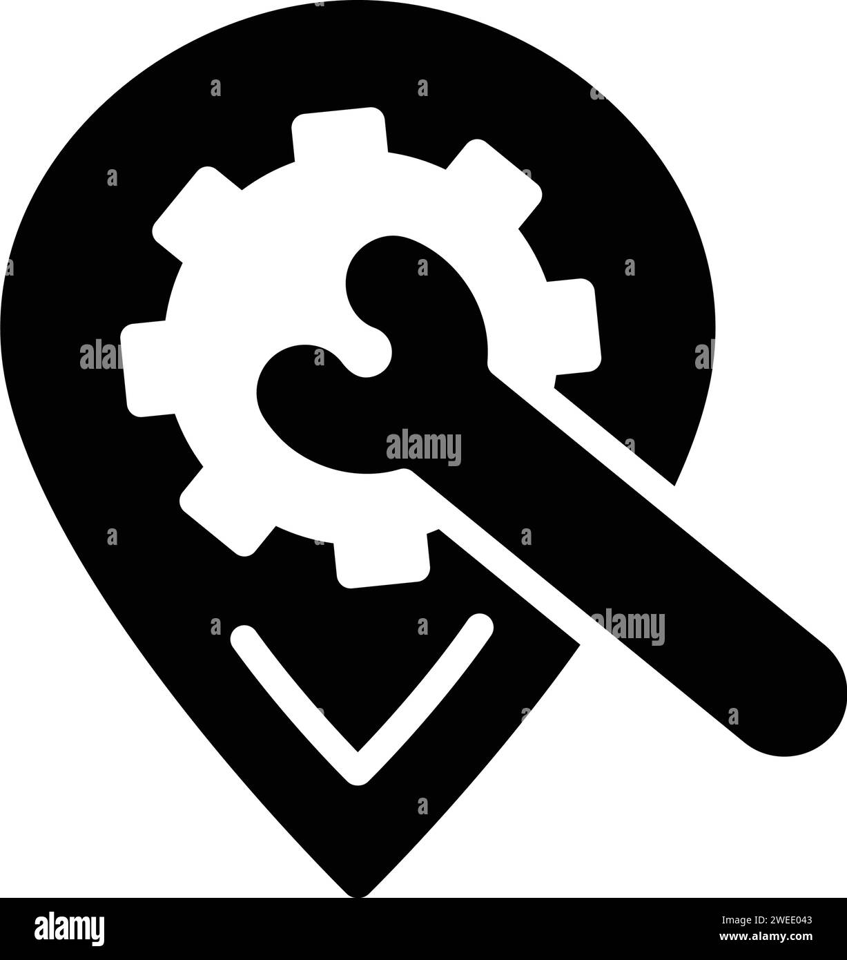 Location optimization icon Black and White Stock Photos & Images - Alamy