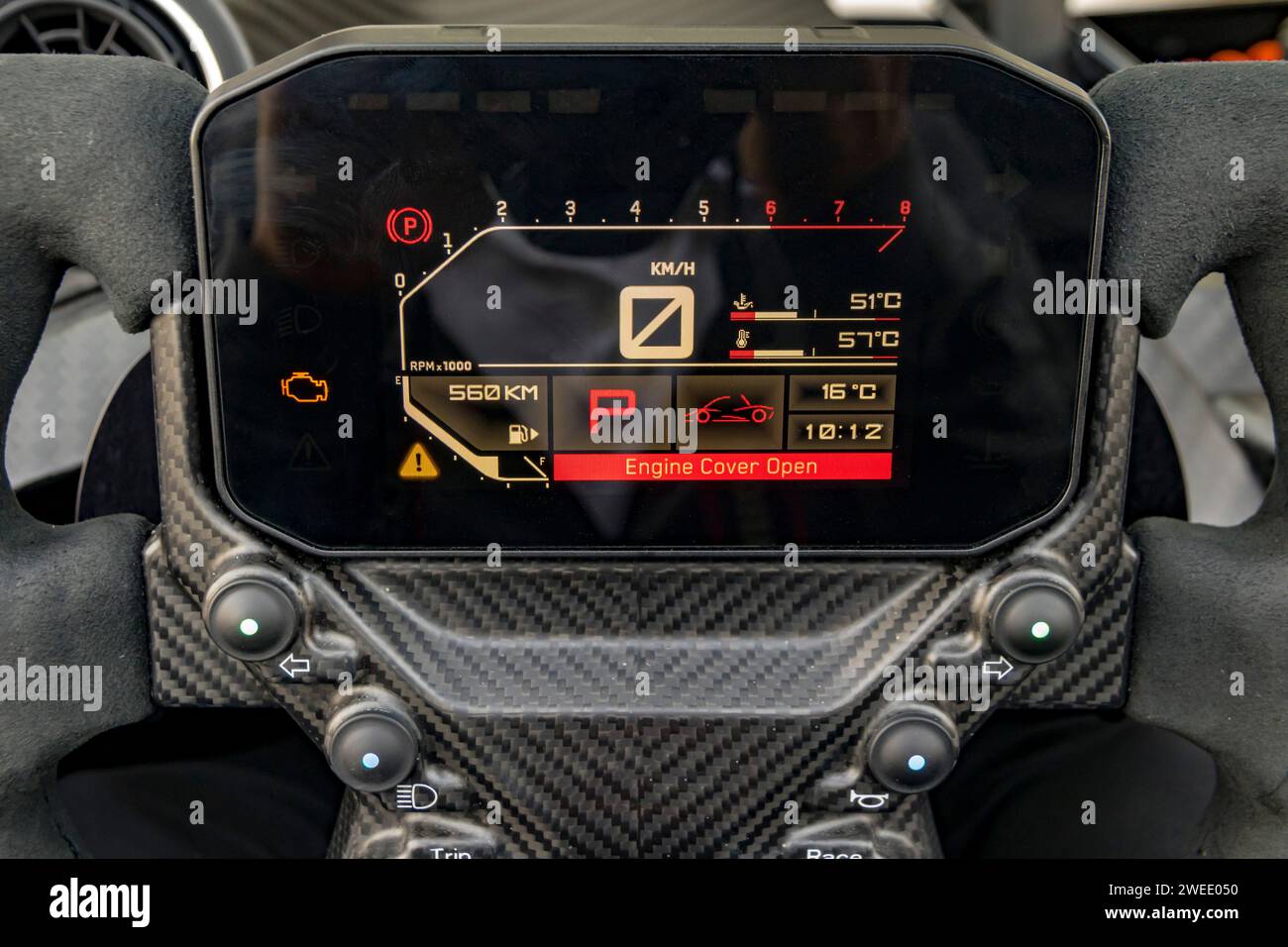Modern race car digital instrument display Stock Photo - Alamy