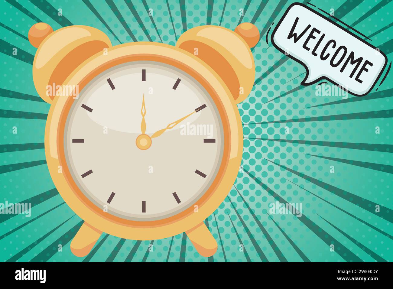 clock pop art style vector image Stock Vector Image & Art - Alamy