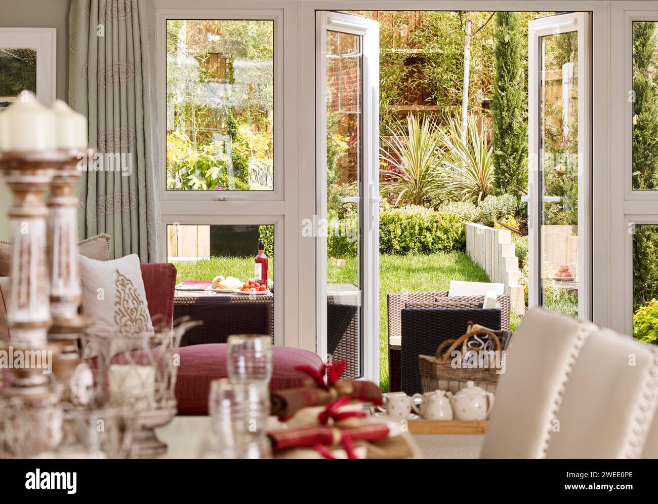 View garden through patio doors hi-res stock photography and images - Alamy