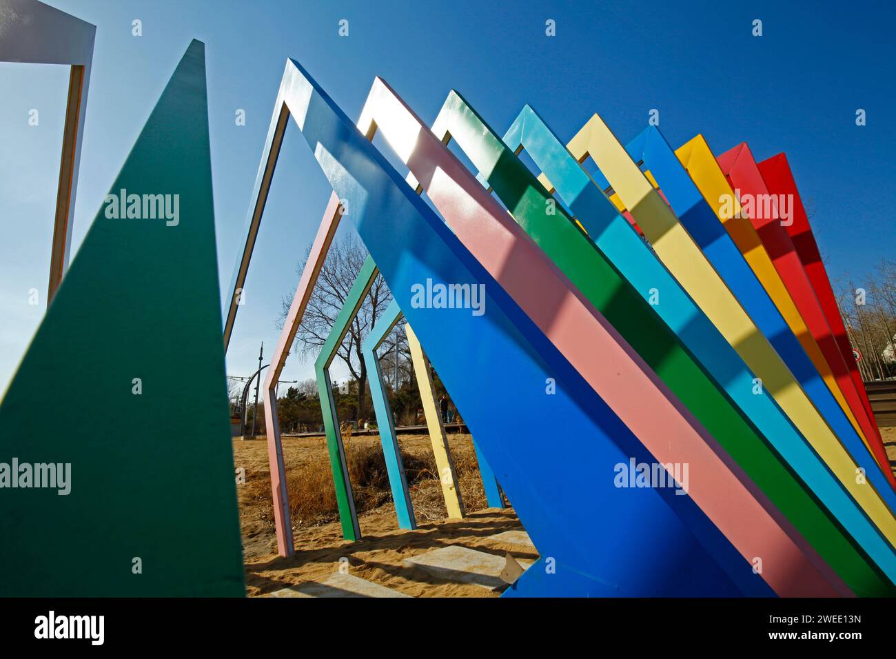 Modern construction steel, surreal design in the future Stock Photo - Alamy