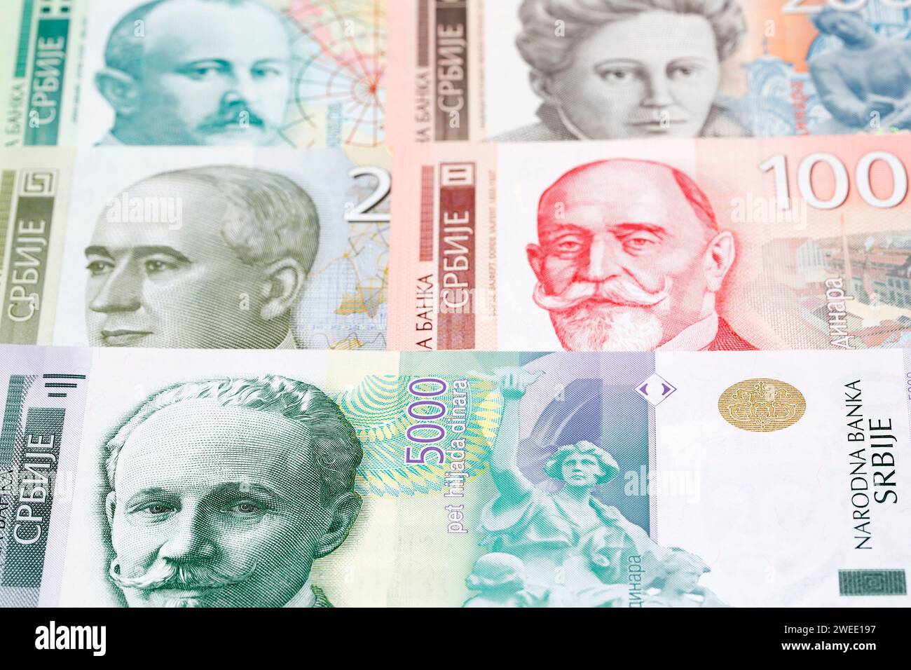 Serbian money - dinar a business background Stock Photo - Alamy