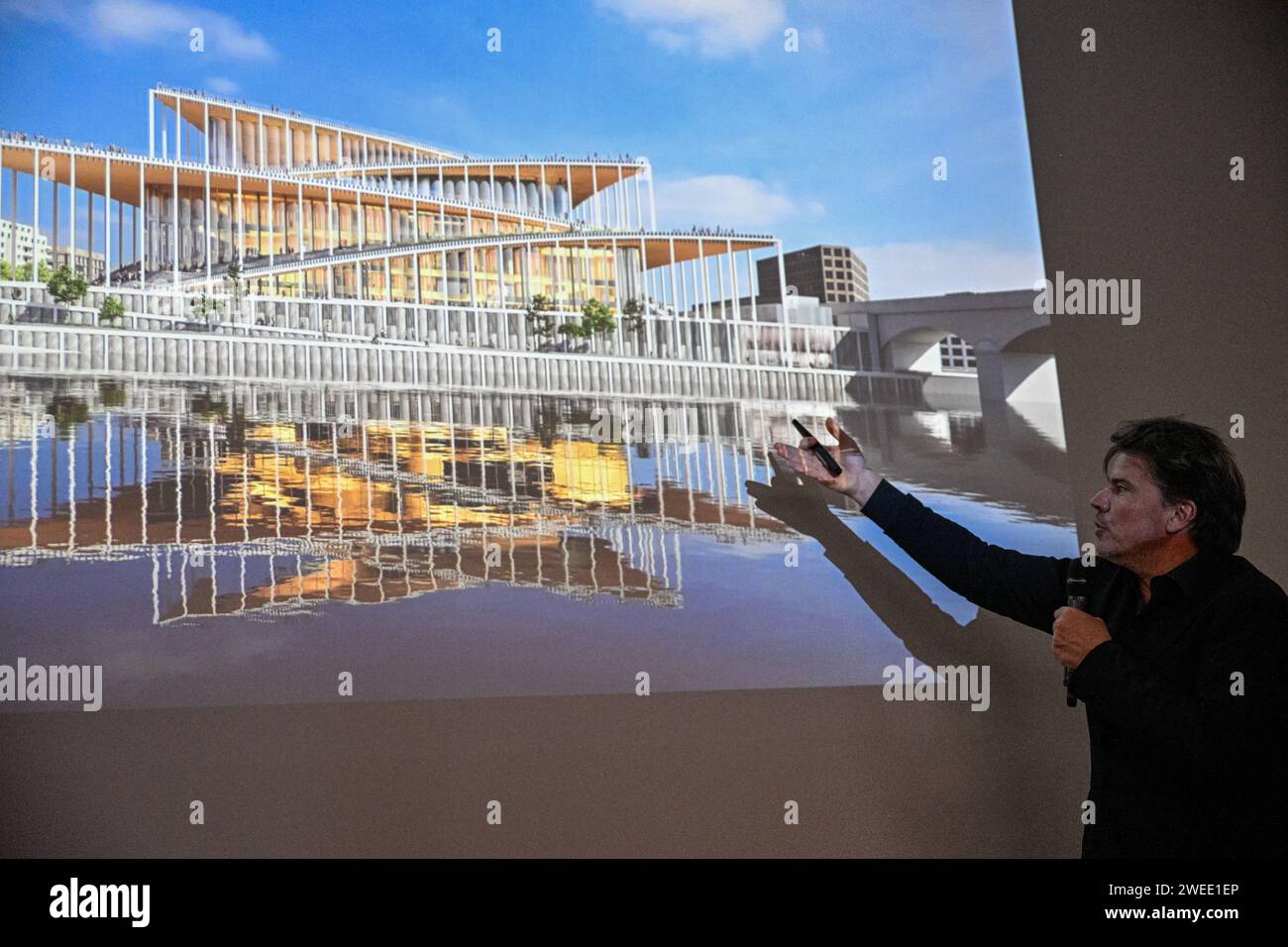 Prague, Czech Republic. 25th Jan, 2024. Danish architect and the Danish ...