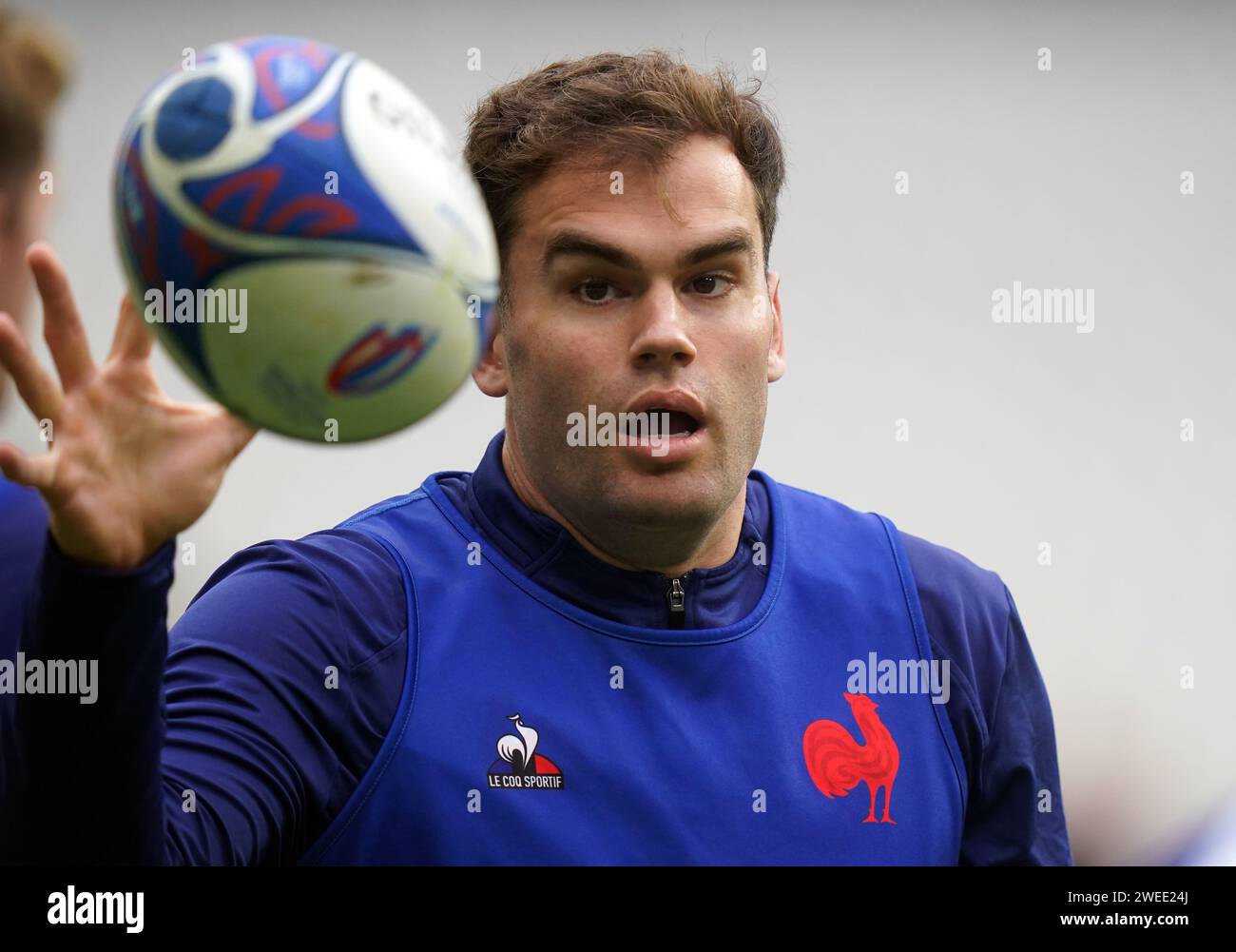 File photo dated 13-10-2023 of Damian Penaud. At times erratic but ...