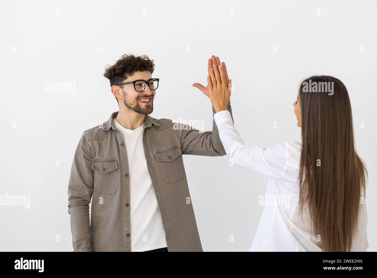 Enthusiastic female doctor studio hi-res stock photography and images ...