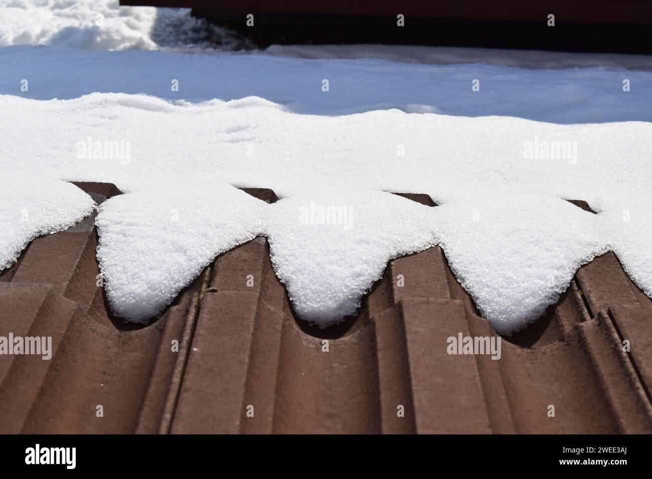 snow on the roof Stock Photo - Alamy
