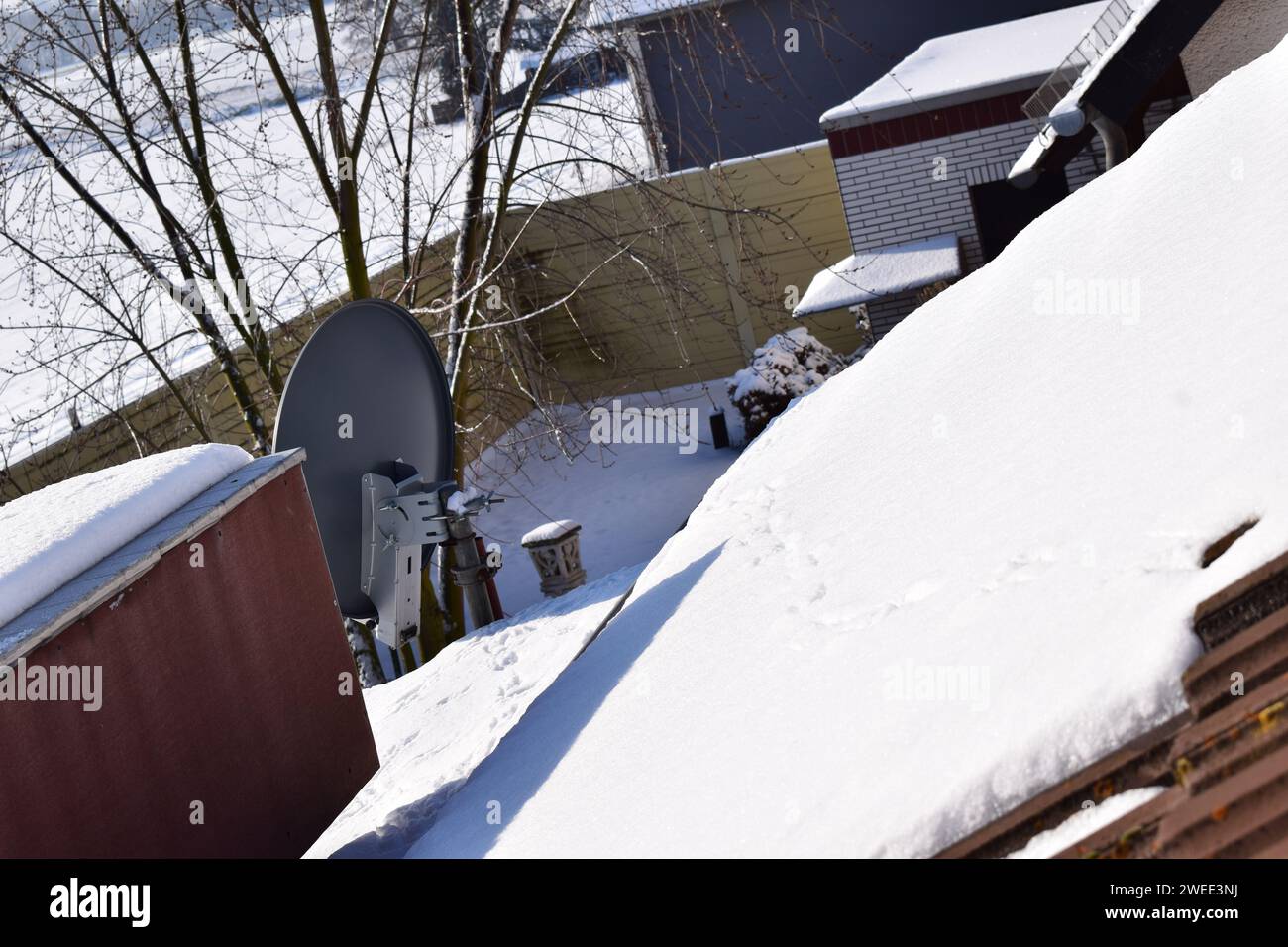 snow on the roof Stock Photo - Alamy