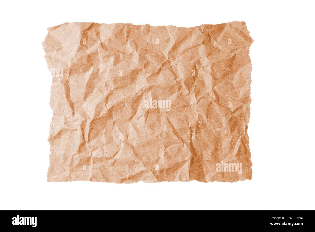 Orange torn and crumpled paper Cut Out Stock Images & Pictures - Alamy