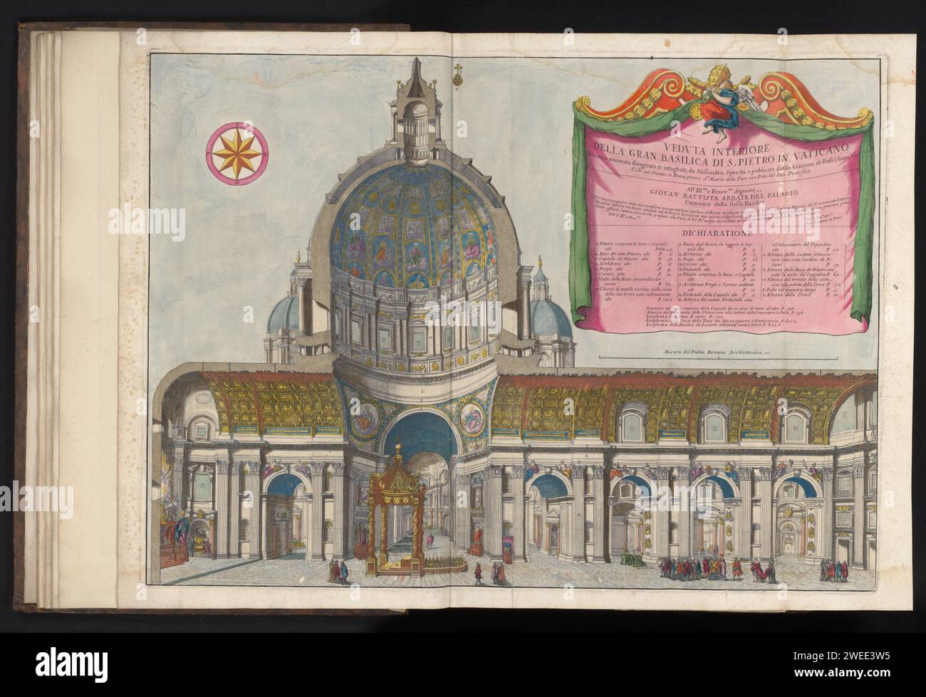 Cross -section of the Sint -Pietersbasiliek, Alessandro Specchi, 1693 ...