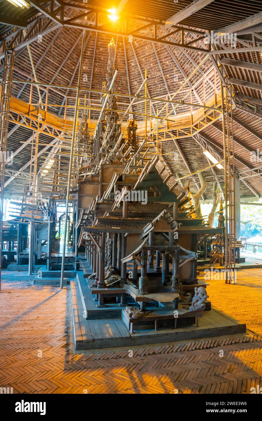 Pattaya, Thailand - December 31, 2023: Layout of Sanctuary of Truth ...