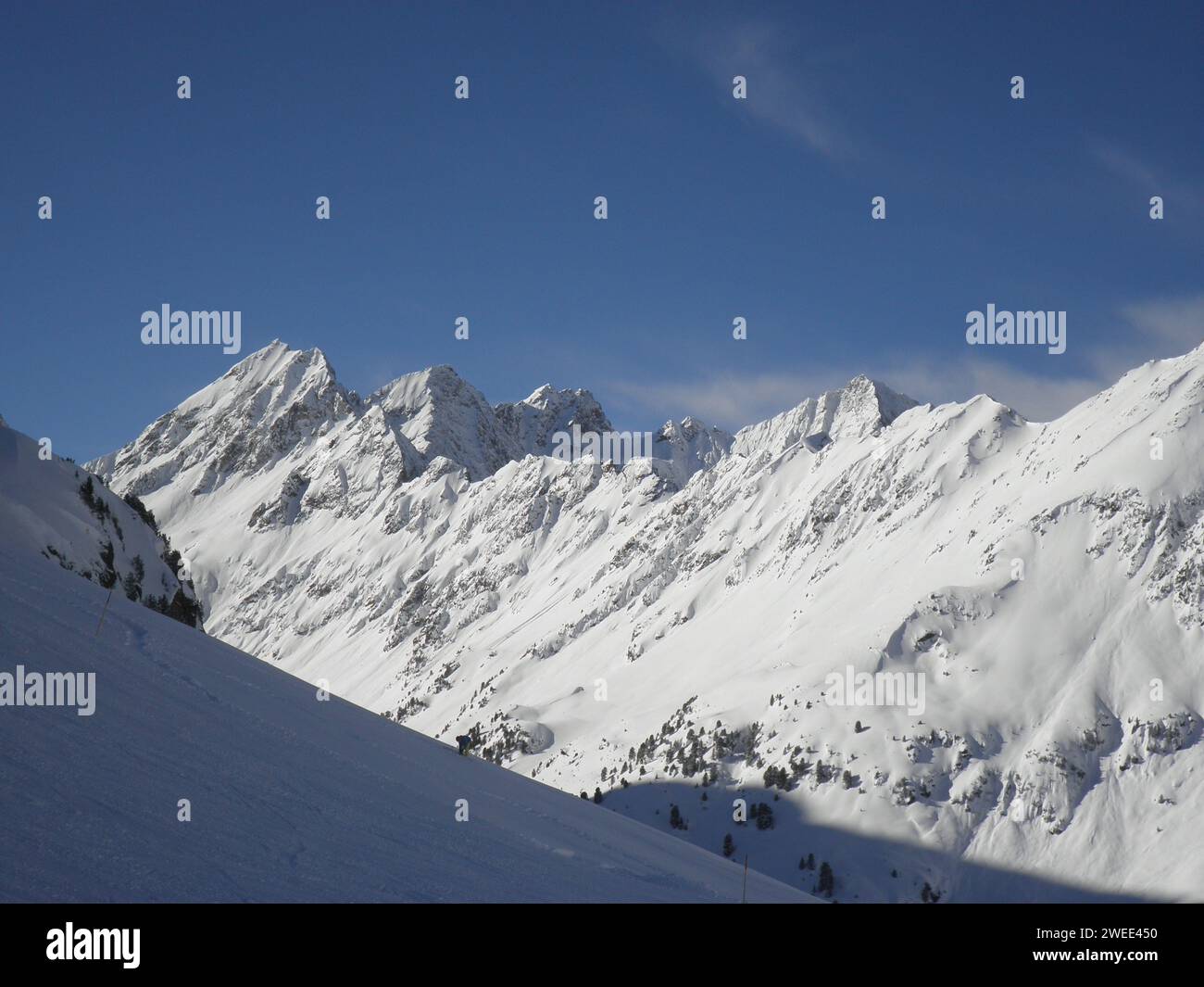 Blue sky ice cold climbing mountain peaks environment hi-res stock ...