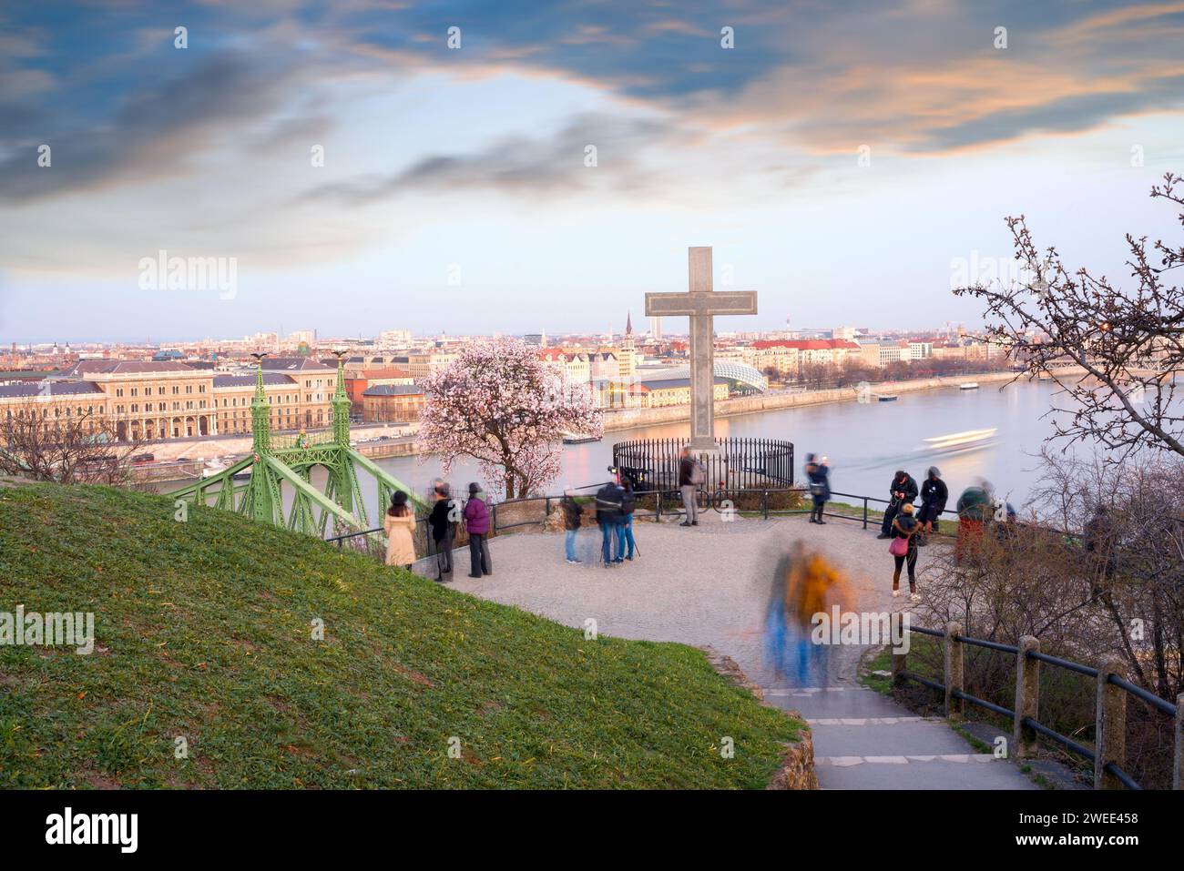 Cross on gellert hill budapest hi-res stock photography and images - Alamy