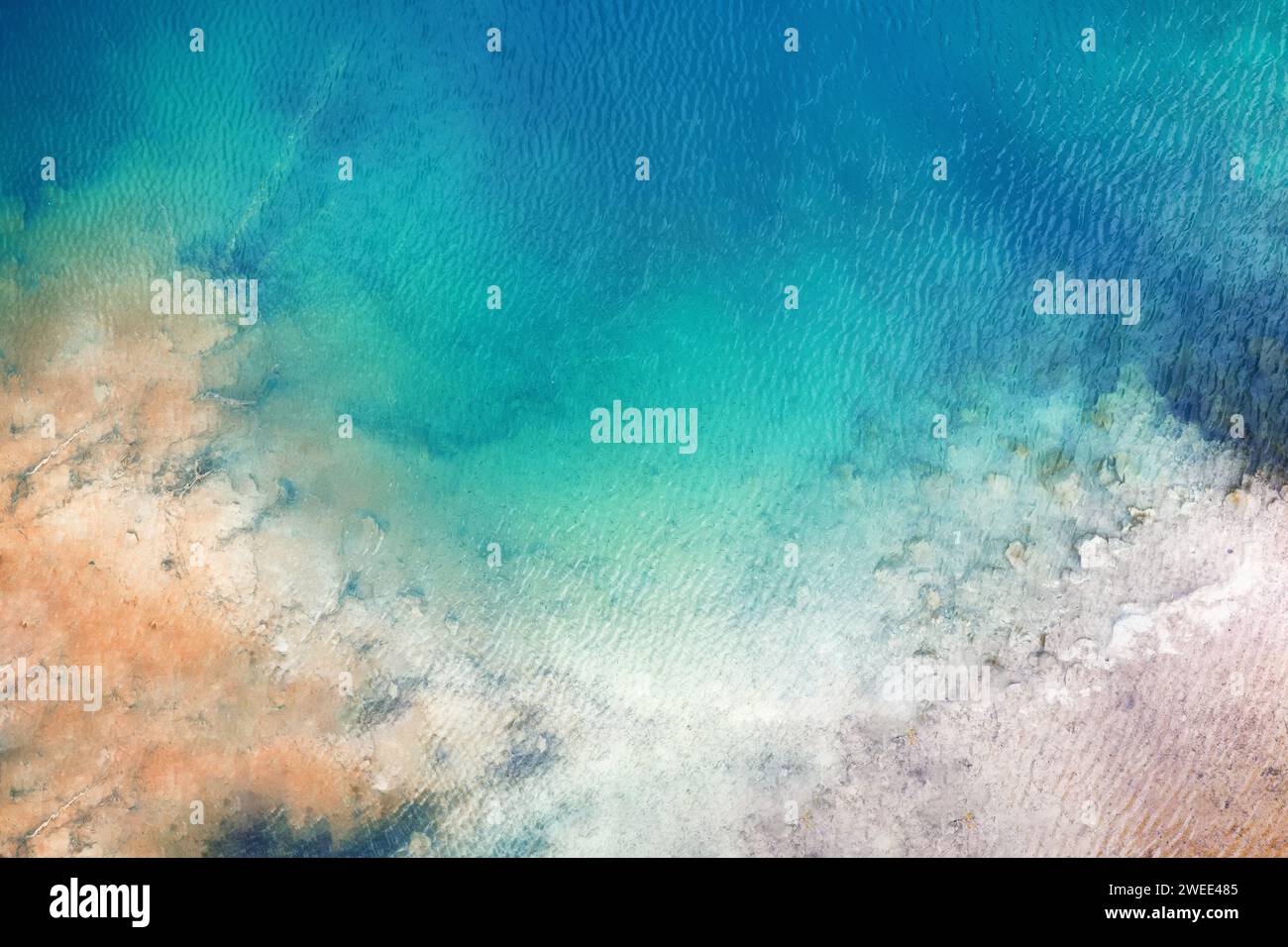 Aerial top view blue transparent hi-res stock photography and images ...