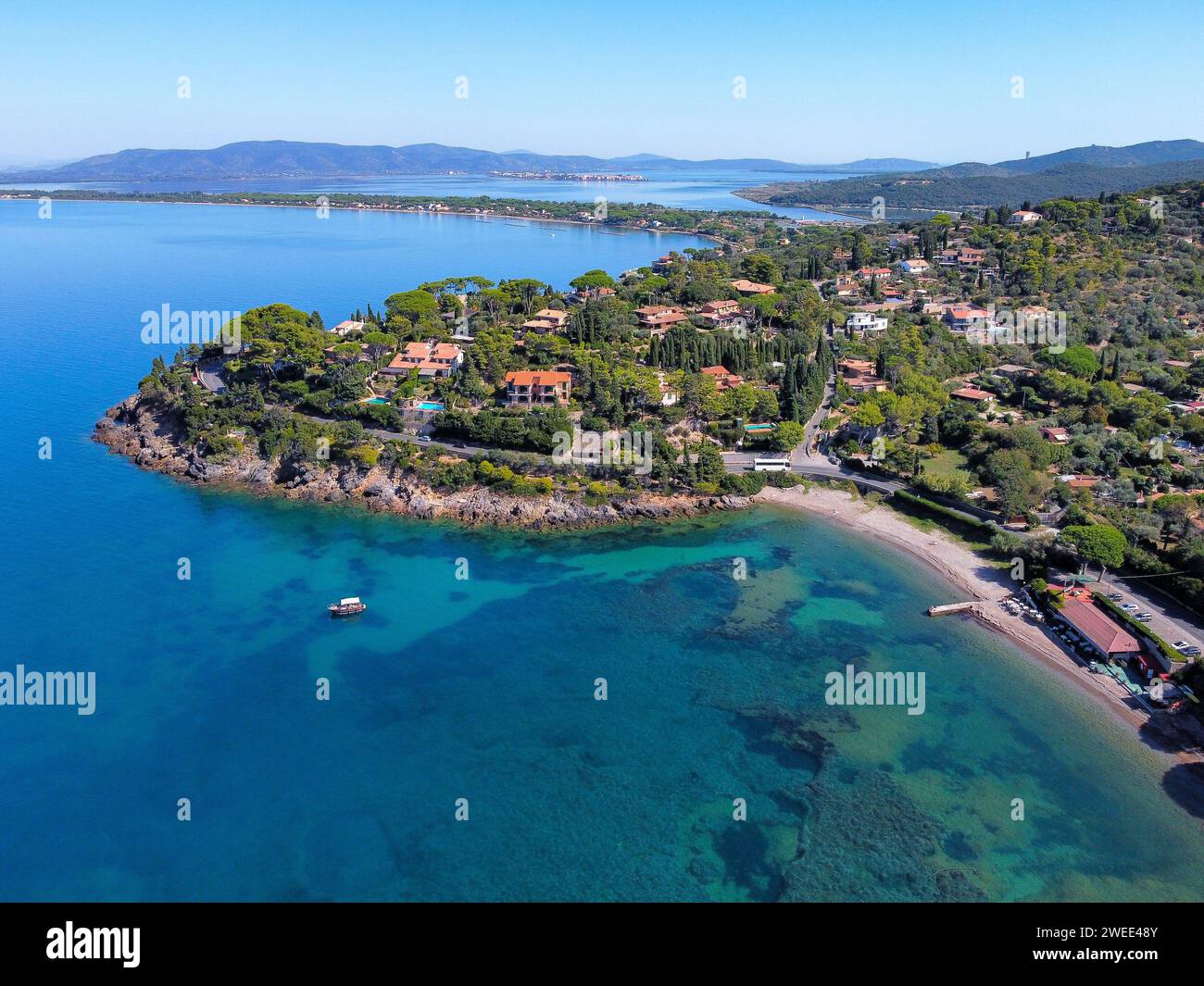 Orbetello lagoon aerial hi-res stock photography and images - Alamy