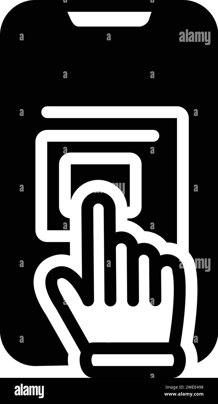 Hand touchpad Black and White Stock Photos & Images - Alamy