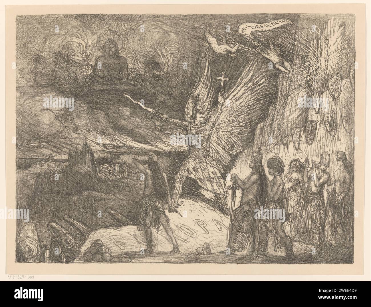 Heavy times (an emperor print), Marius Bauer, 1895 print Cartoon on the ...