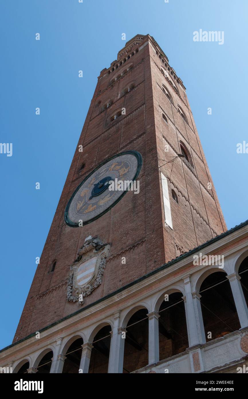 the famous tower of the cathedral of Cremona called the Torrazzo Stock ...