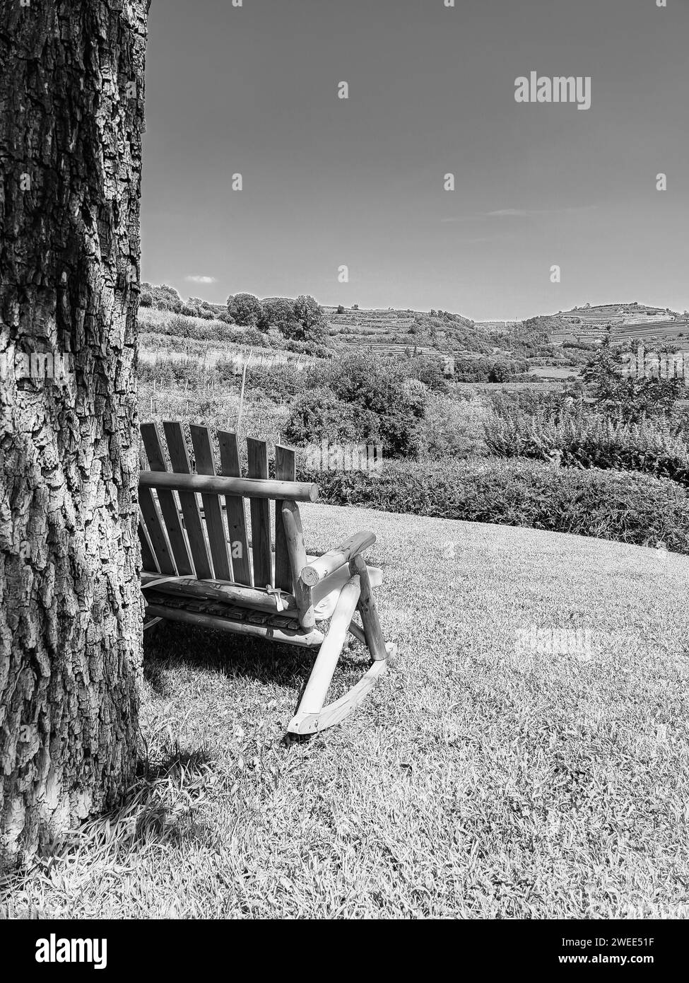 Old rocking chair Black and White Stock Photos & Images - Alamy