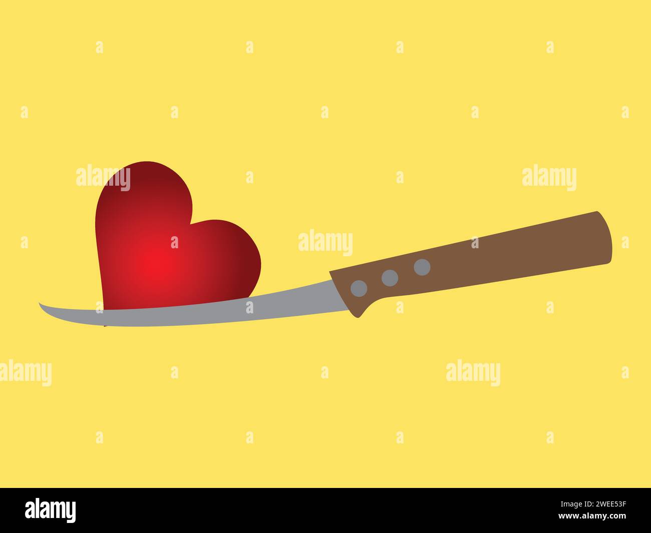 Half a heart Stock Vector Images - Alamy