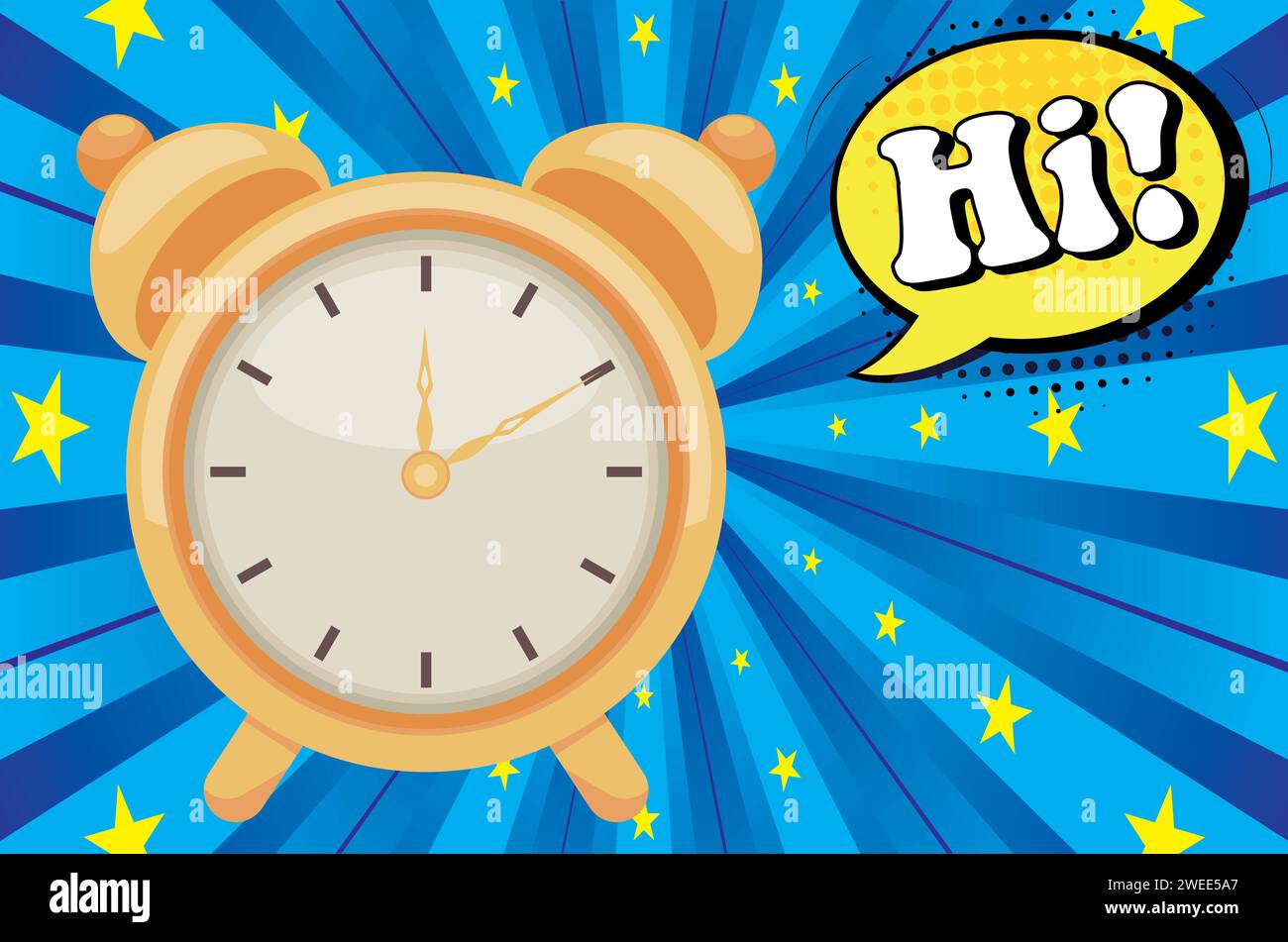 clock pop art style vector image Stock Vector Image & Art - Alamy