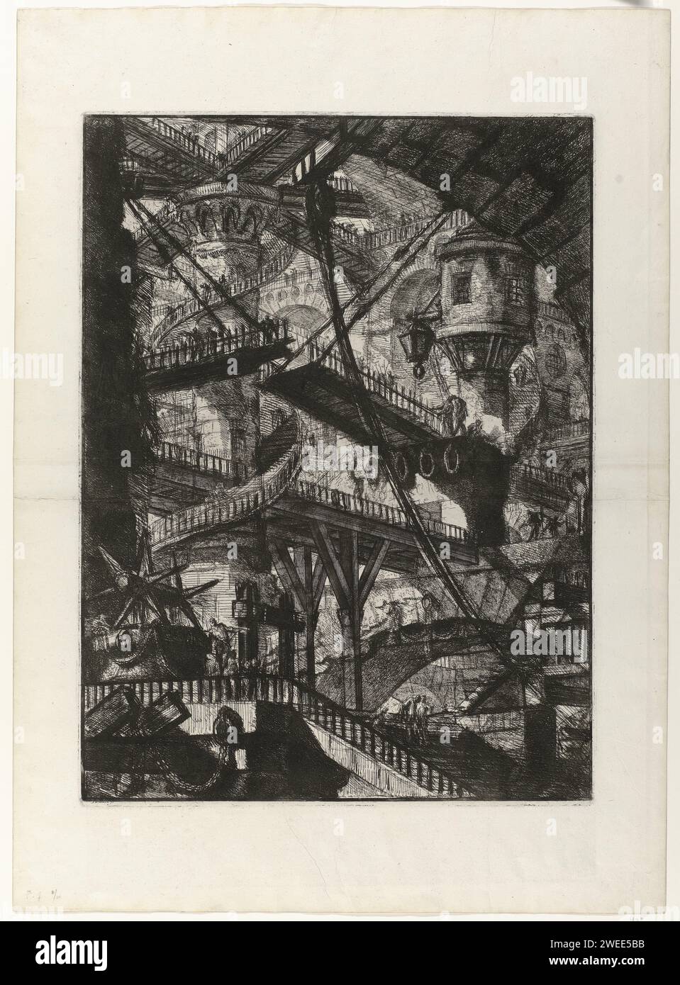 Church with drawbridge, Giovanni Battista Piranesi, 1761 print Face in ...