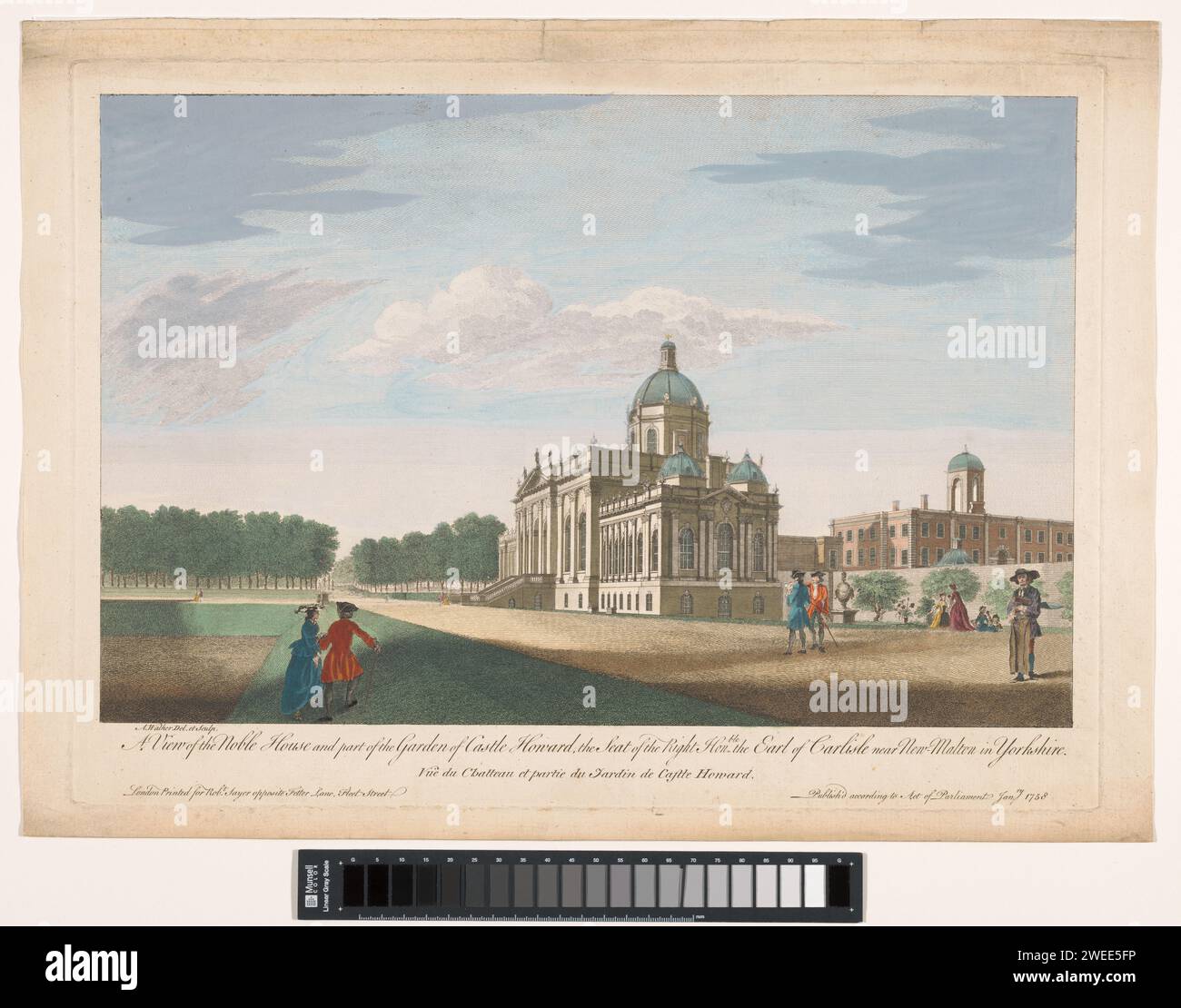 View of Castle Howard in Yorkshire, Robert Sayer, After A. Walker, 1758 ...