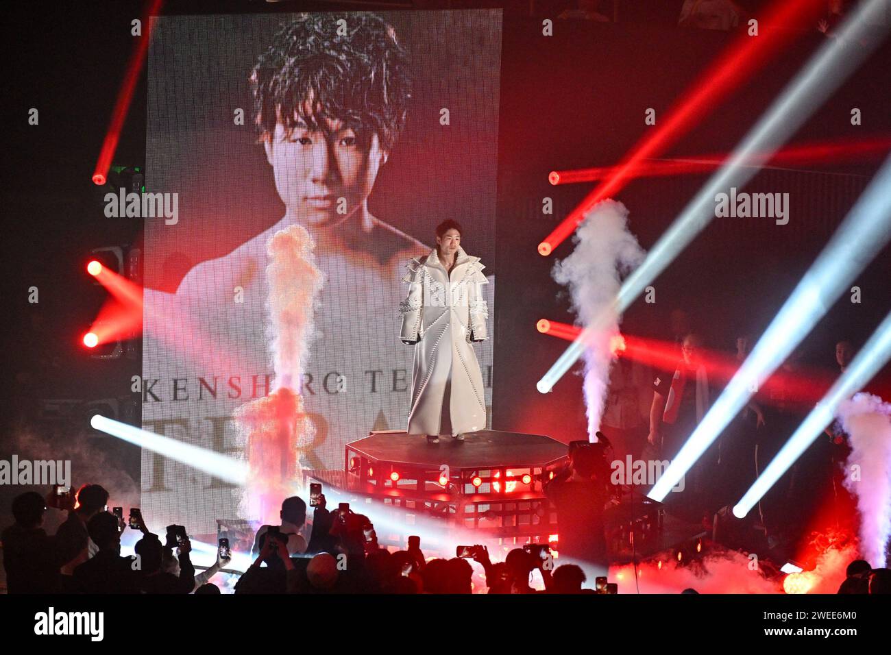 Champion Kenshiro Teraji of Japan before the WBA and WBC light ...