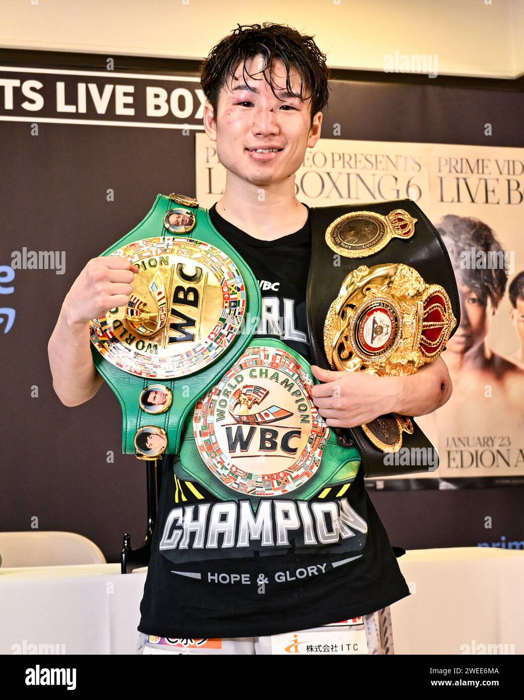Champion Kenshiro Teraji of Japan won the WBA and WBC light flyweight ...