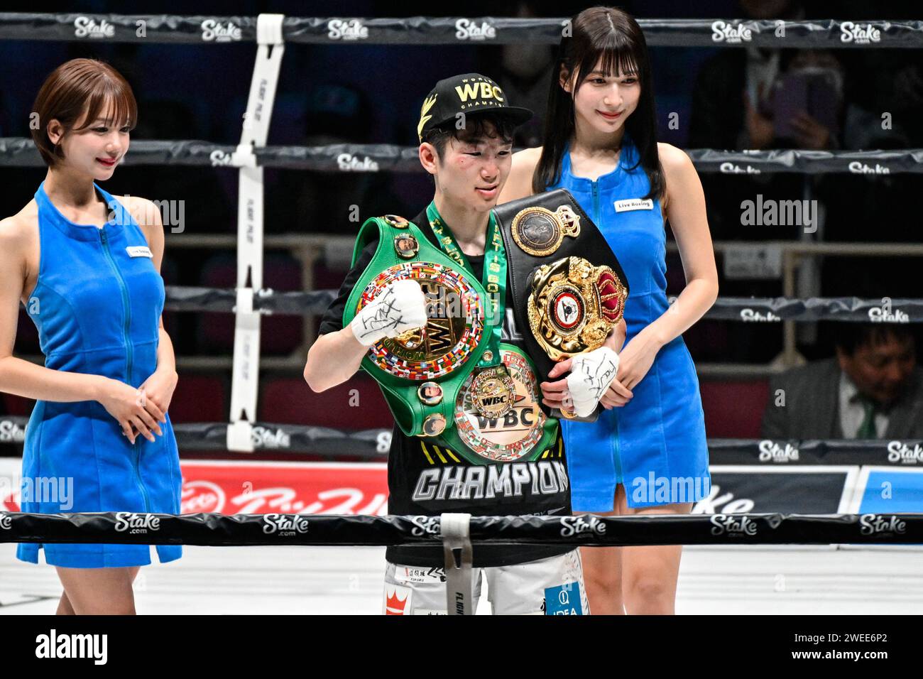 Champion Kenshiro Teraji of Japan won the WBA and WBC light flyweight ...