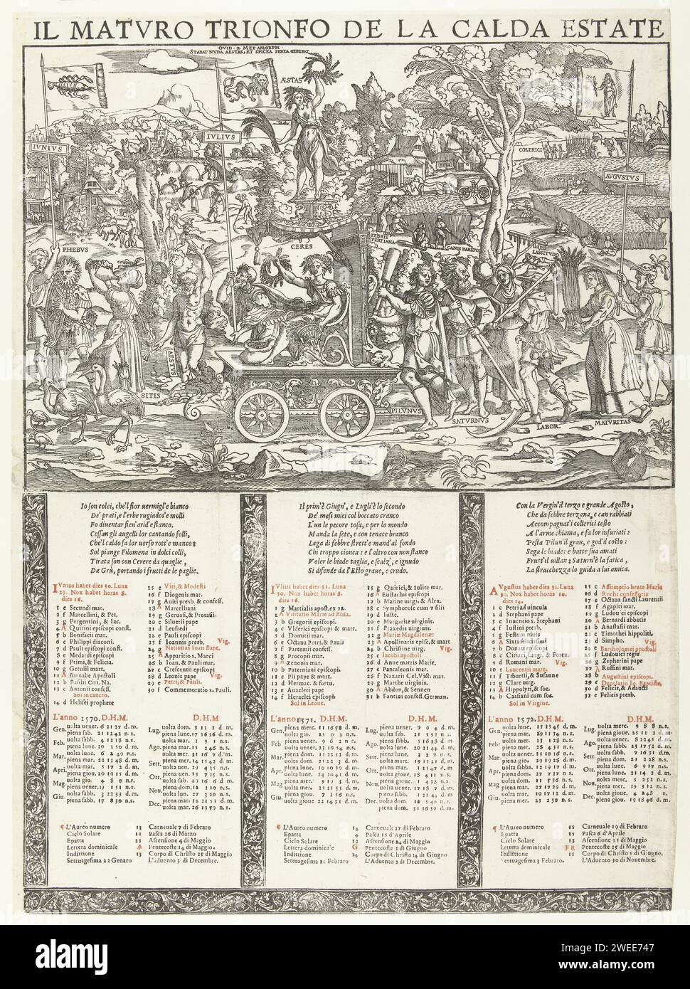 The Summer, Anonymous, After Monogrammist AP (16th century), 1567 print ...