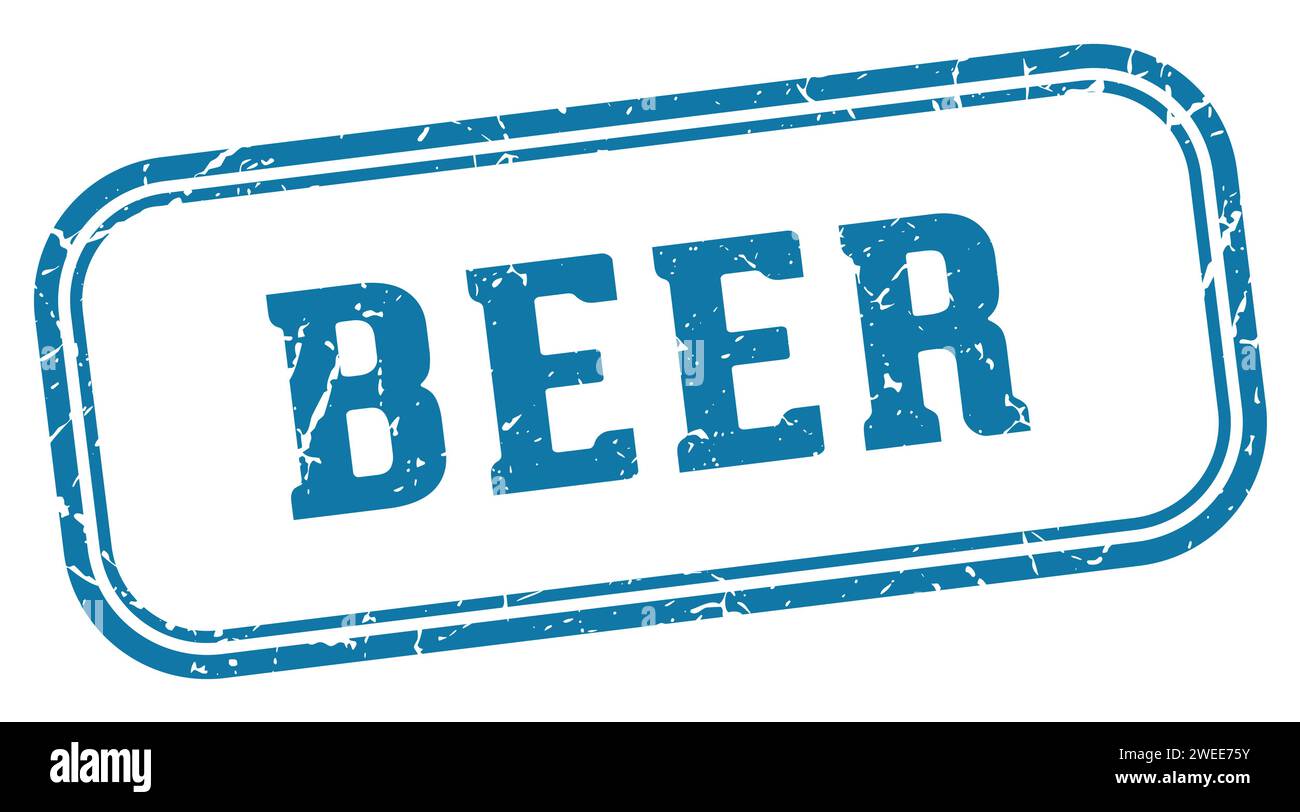 beer stamp. beer rectangular stamp isolated on white background Stock ...
