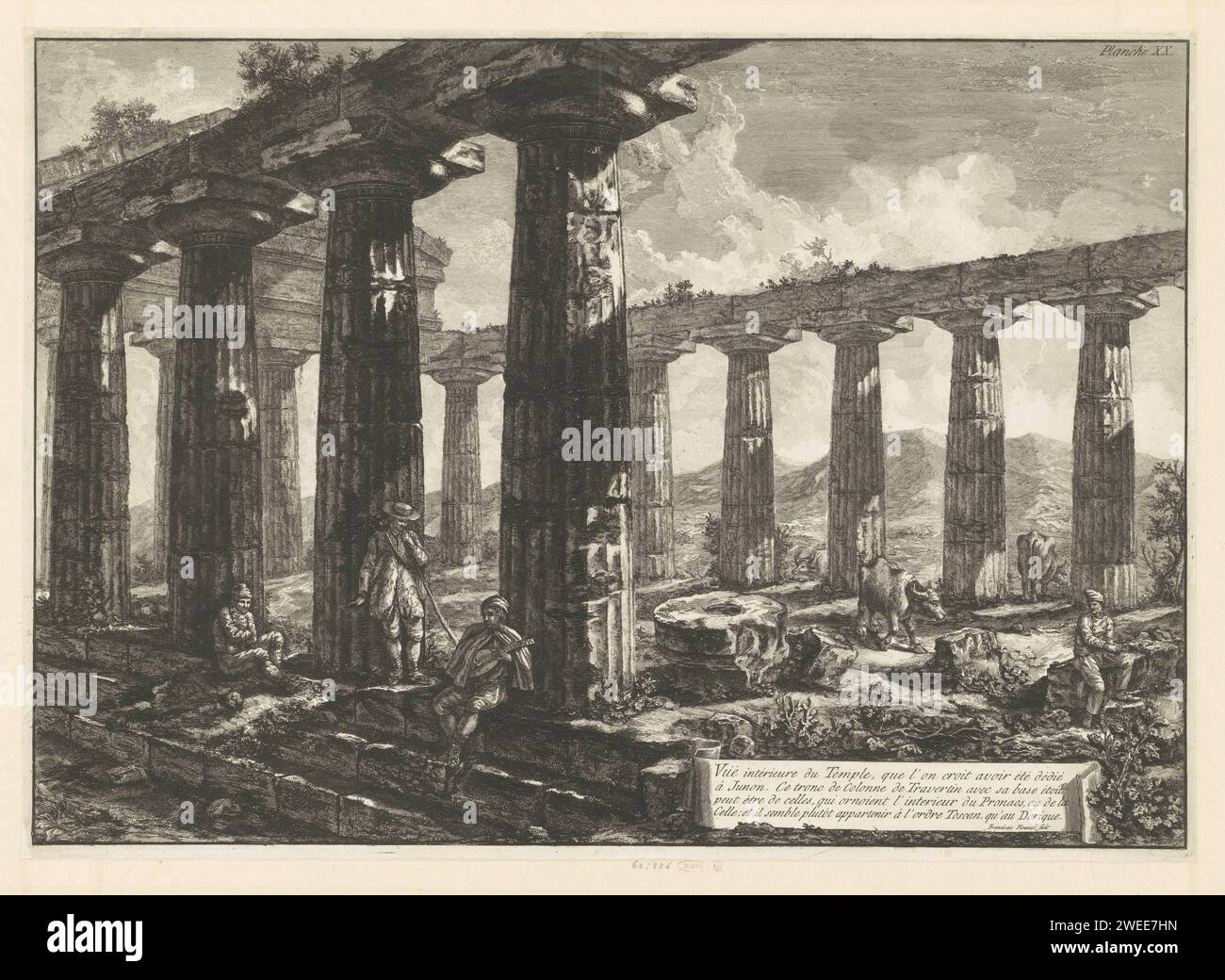 Tempel Van Juno Te Paestum, Francesco Piranesi, 1778 print View of the ...