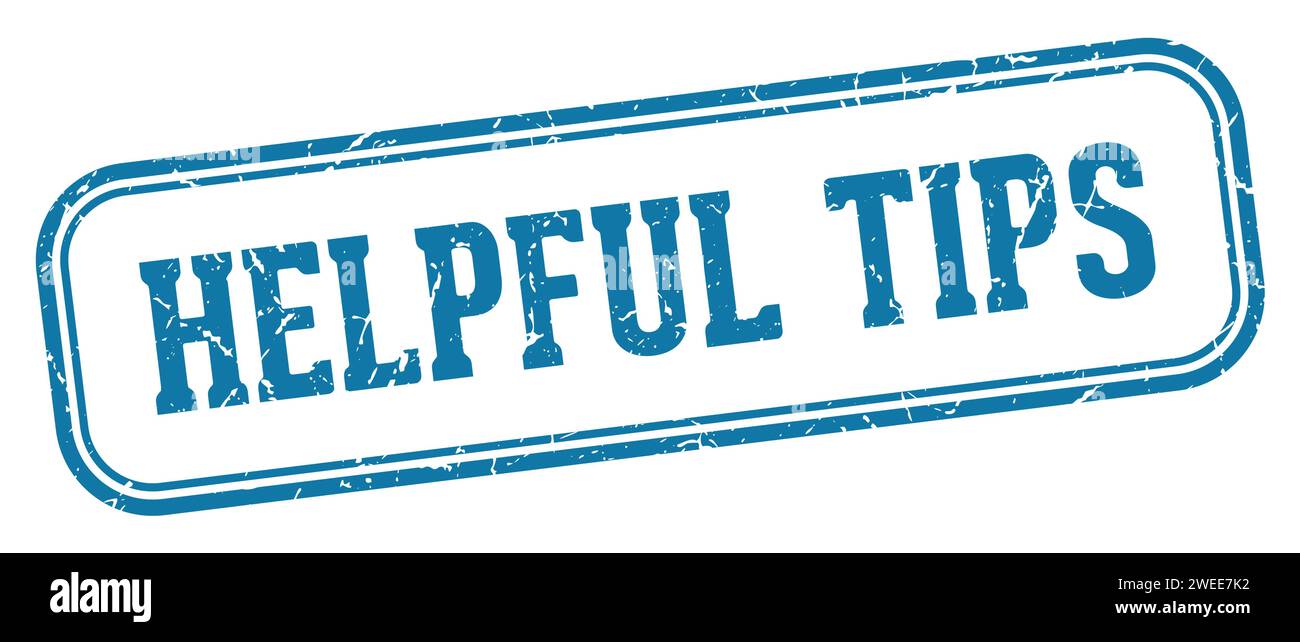 helpful tips stamp. helpful tips rectangular stamp isolated on white ...