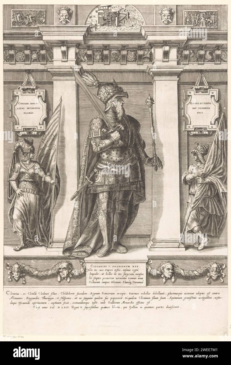 Portrated Van Chlotarius I, King Der Franken, Gaspare Oselli, After ...