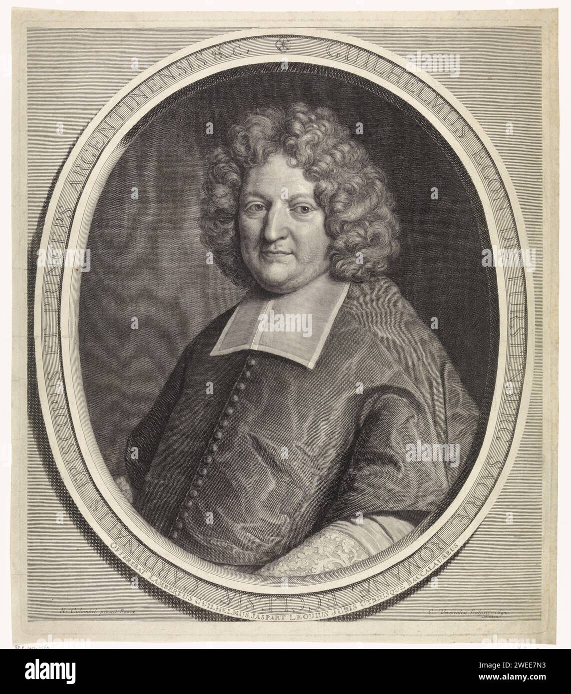 PortraT van Kardinaal Wilhelm Egon von Fürstenberg-Heiligenberg ...