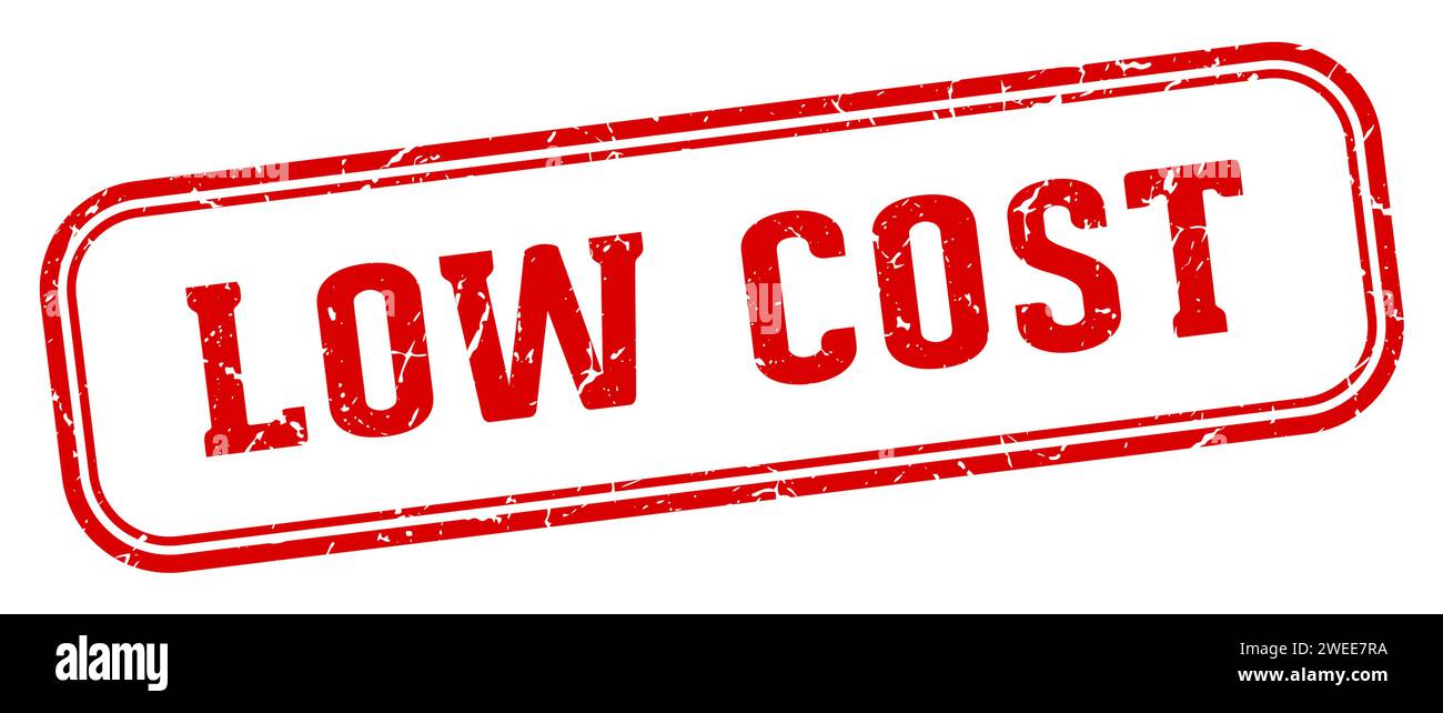 low cost stamp. low cost rectangular stamp isolated on white background ...