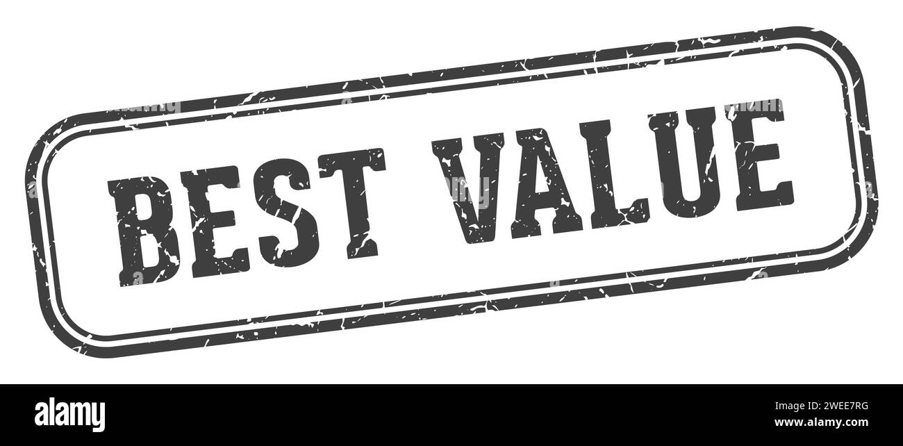 best value stamp. best value rectangular stamp isolated on white ...