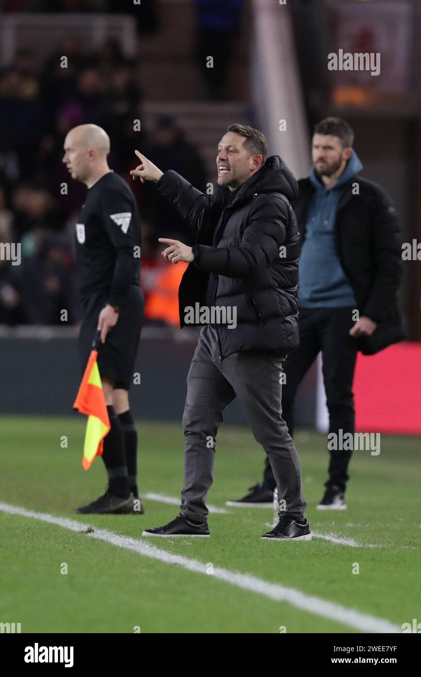 Manager of Rotherham, Leam Richardson - Middlesbrough v Rotherham ...