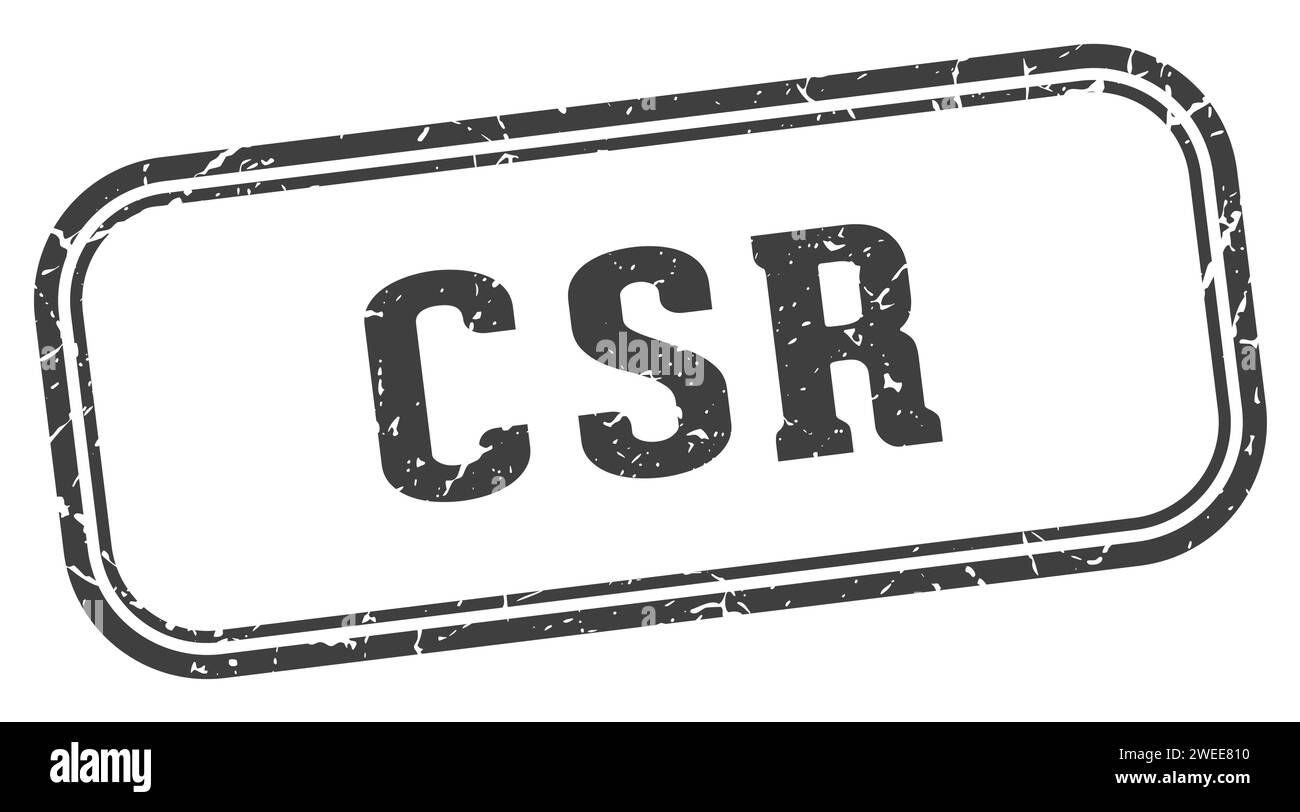 csr stamp. csr rectangular stamp isolated on white background Stock ...