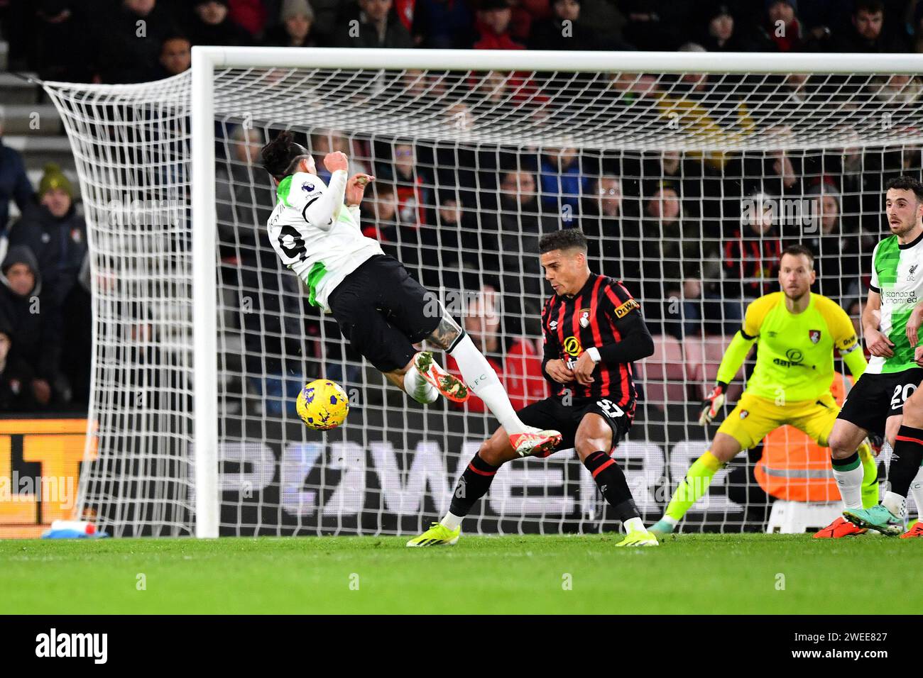 Darwin Nunez of Liverpool miss kicks - AFC Bournemouth v Liverpool ...