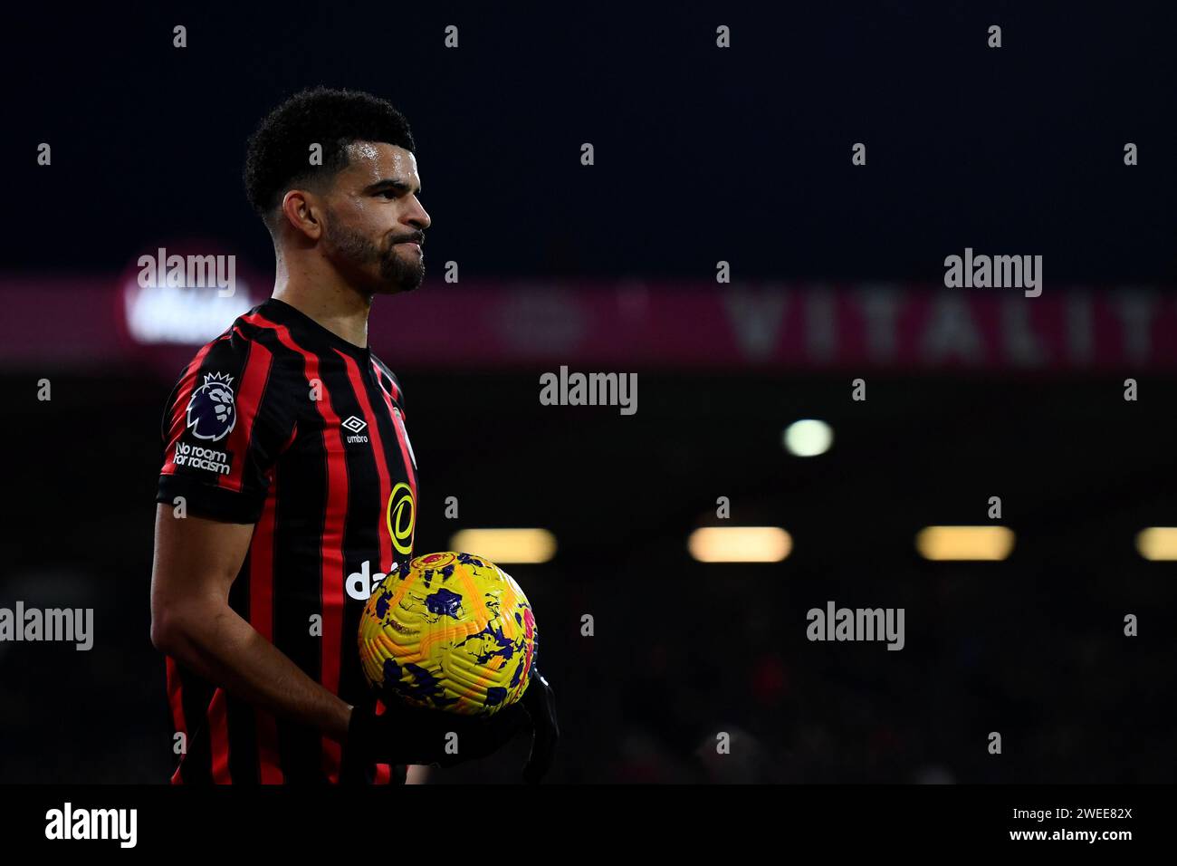 Dominic Solanke of AFC Bournemouth - AFC Bournemouth v Liverpool ...